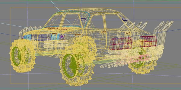 3d carmageddon monster car model