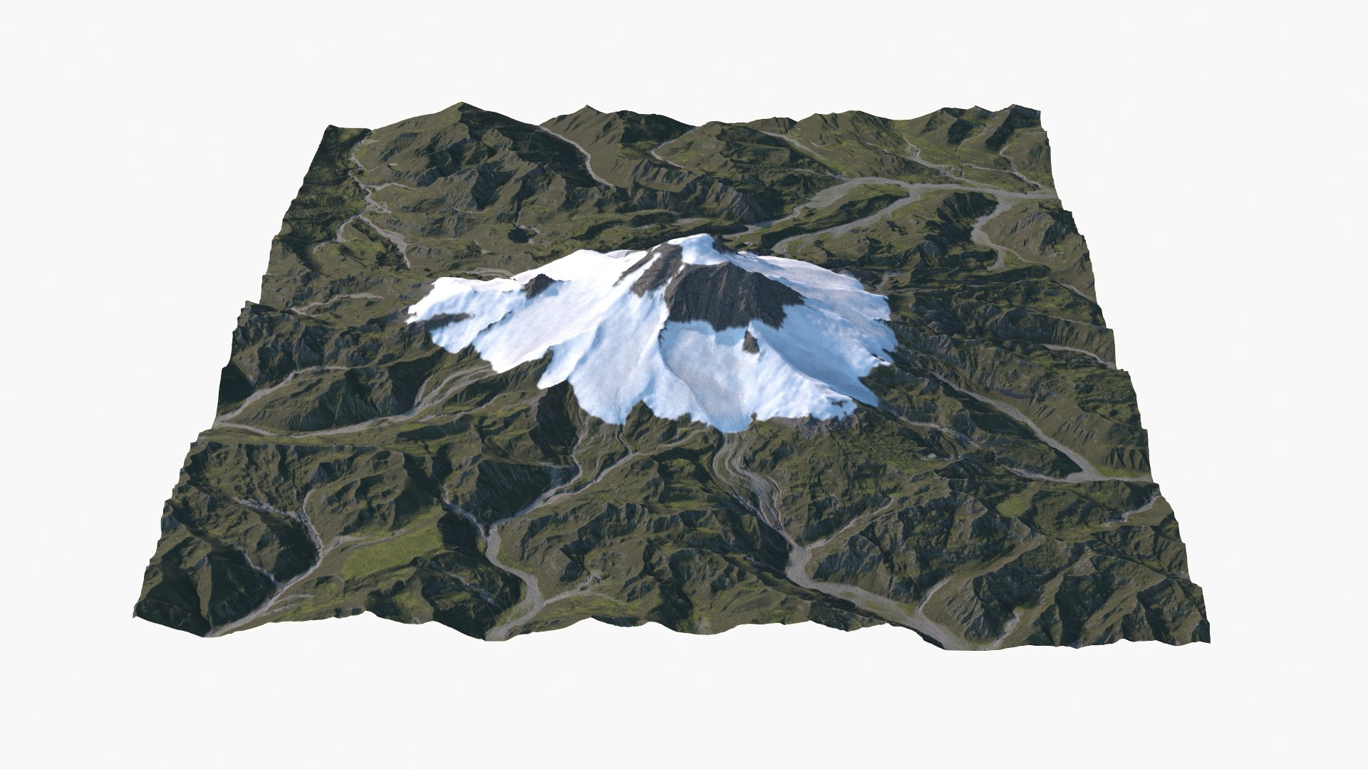 3D Mount Rainier PBR - TurboSquid 2299028