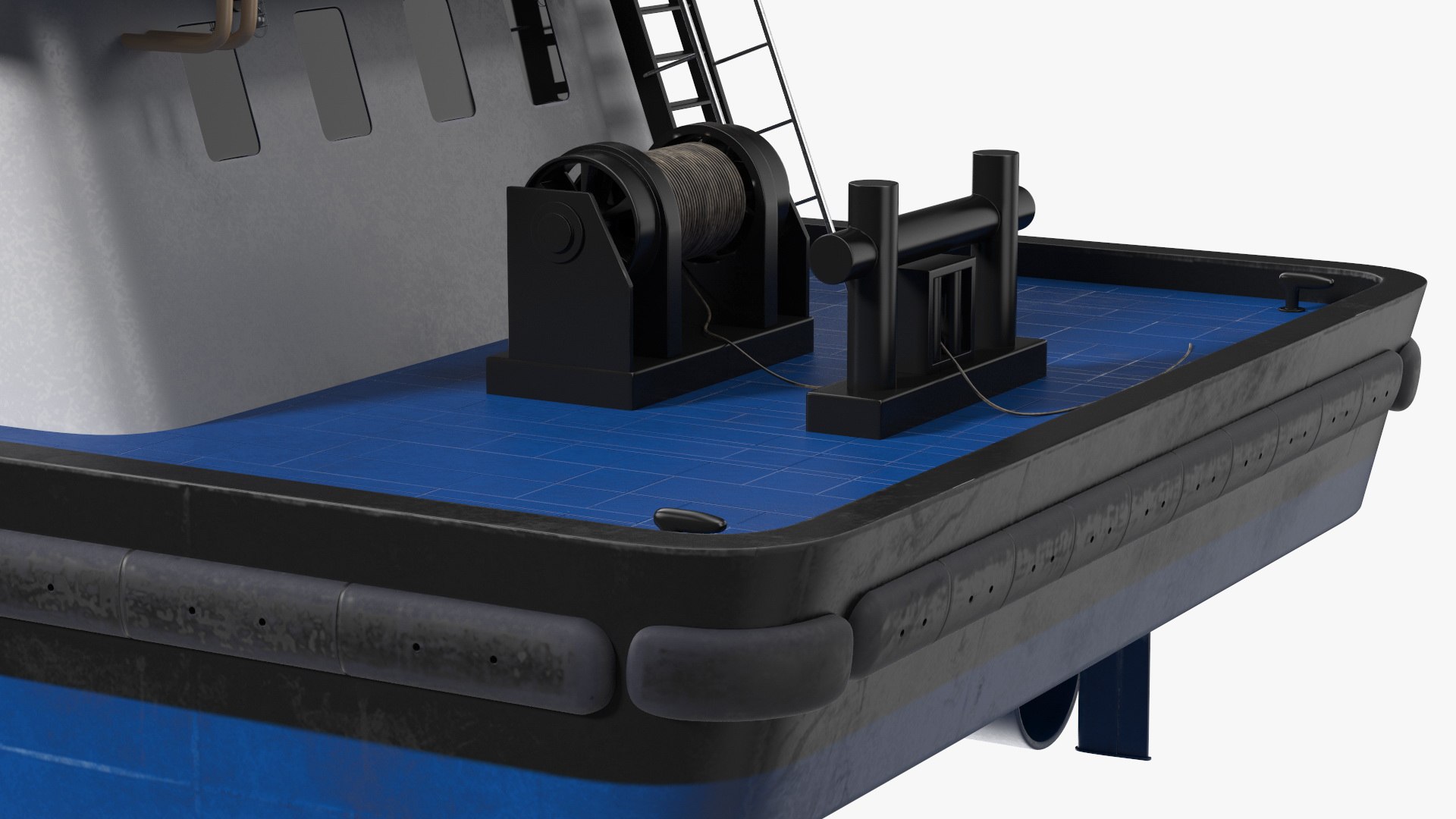 Push Boat Ship With Pontoon Barge Loaded Concrete Slab Model ...