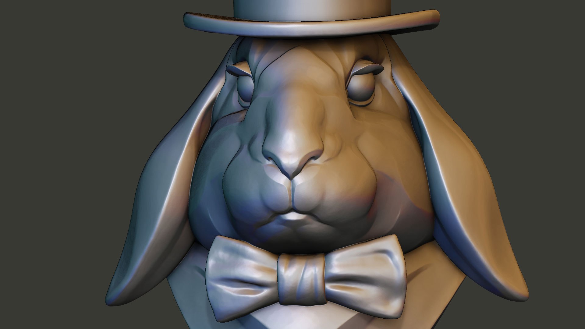 Lop Rabbit Head Hat Sculpture STL 3D - TurboSquid 1978977