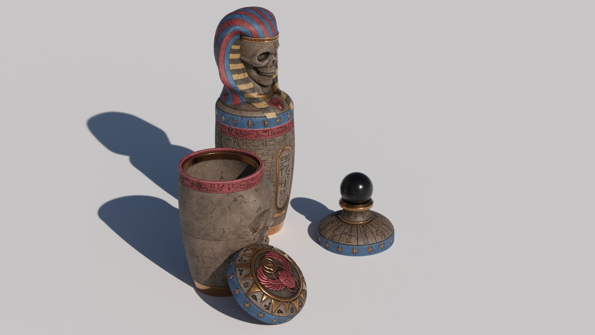 3D OB 02 Egyptian Necromancer Kit - 03 - Canopic Death Jar - TurboSquid ...