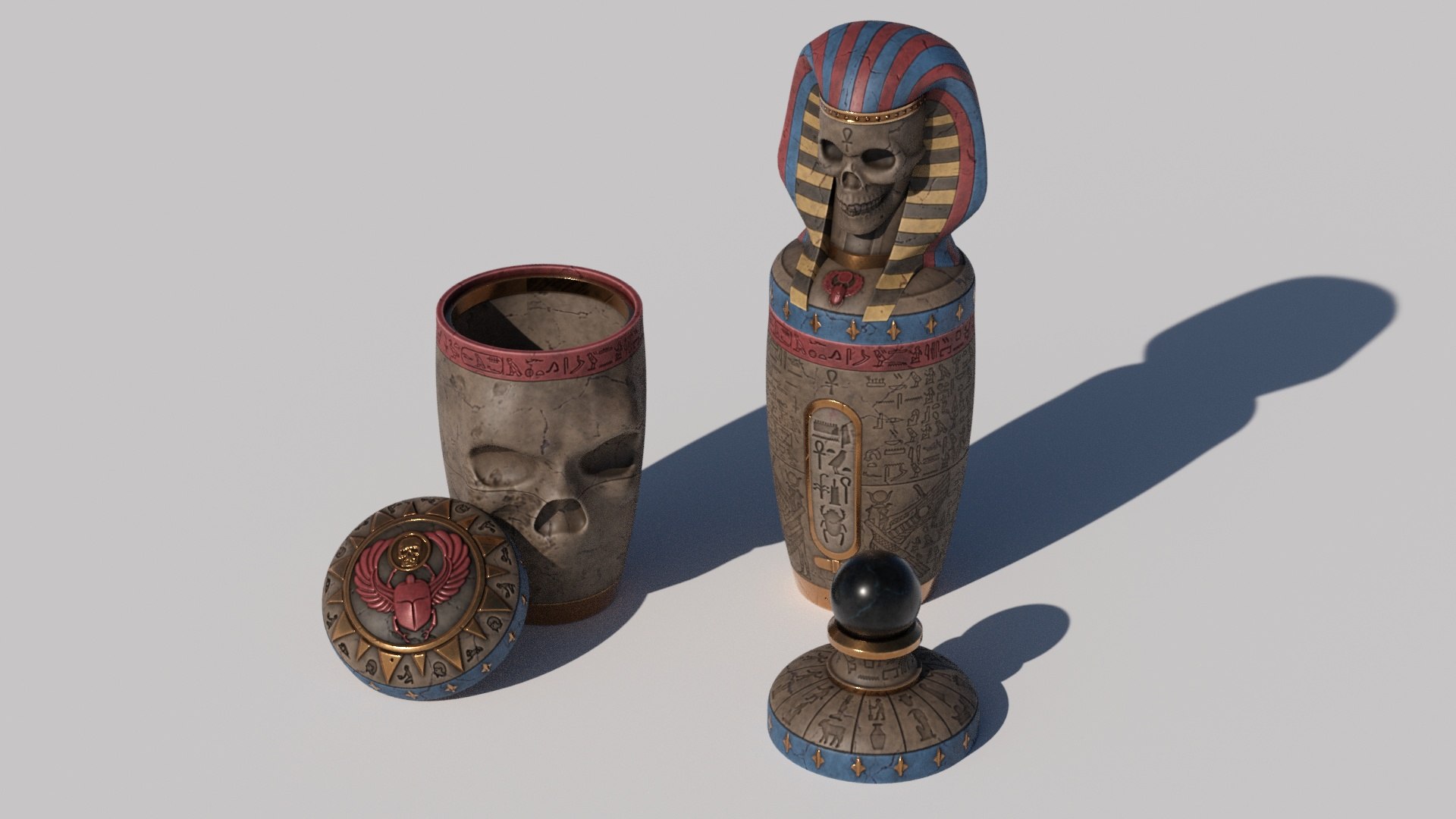 3D OB 02 Egyptian Necromancer Kit - 03 - Canopic Death Jar - TurboSquid ...
