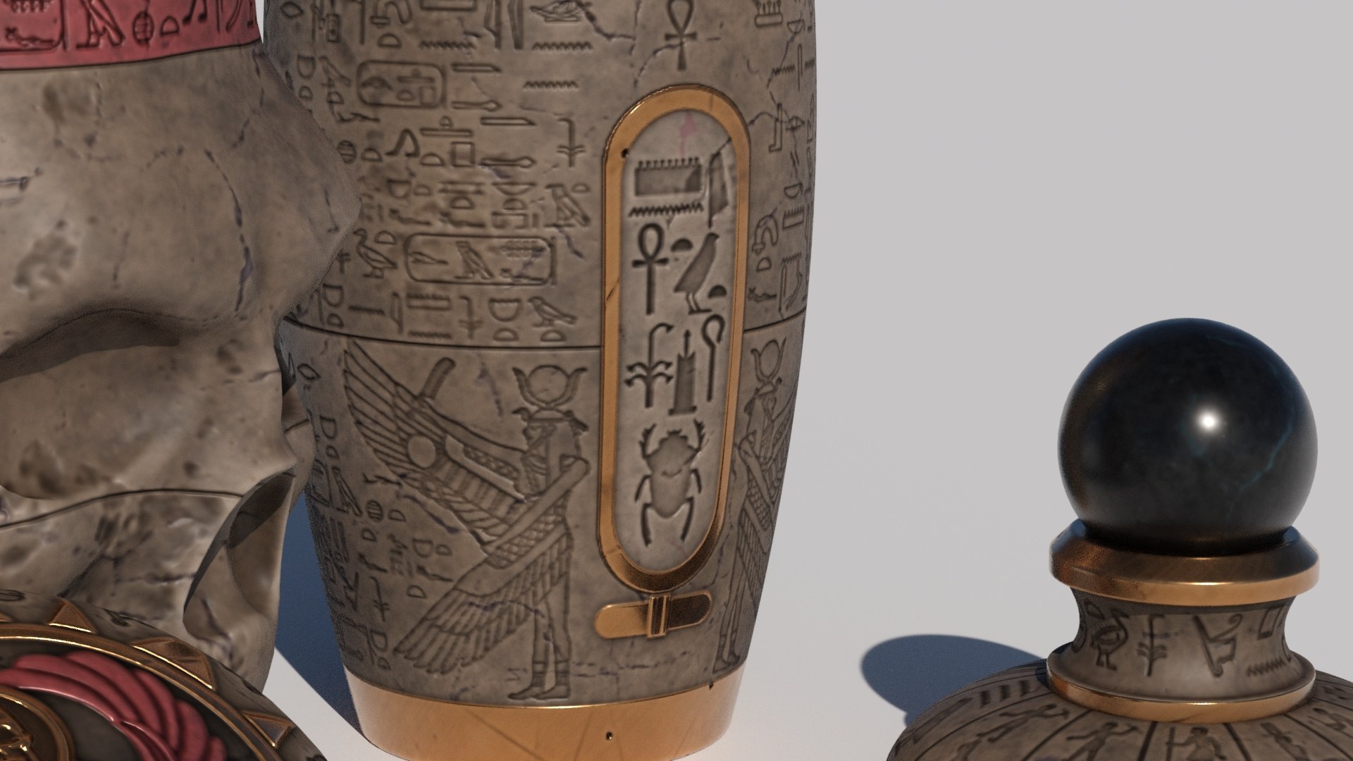 3D OB 02 Egyptian Necromancer Kit - 03 - Canopic Death Jar - TurboSquid ...