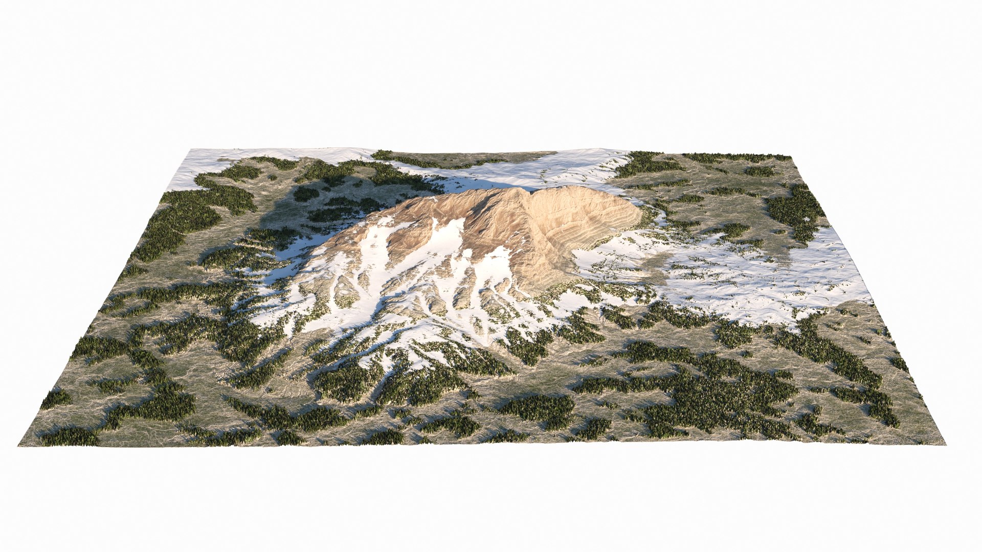 3D Majestic Mountain Model - TurboSquid 2161506