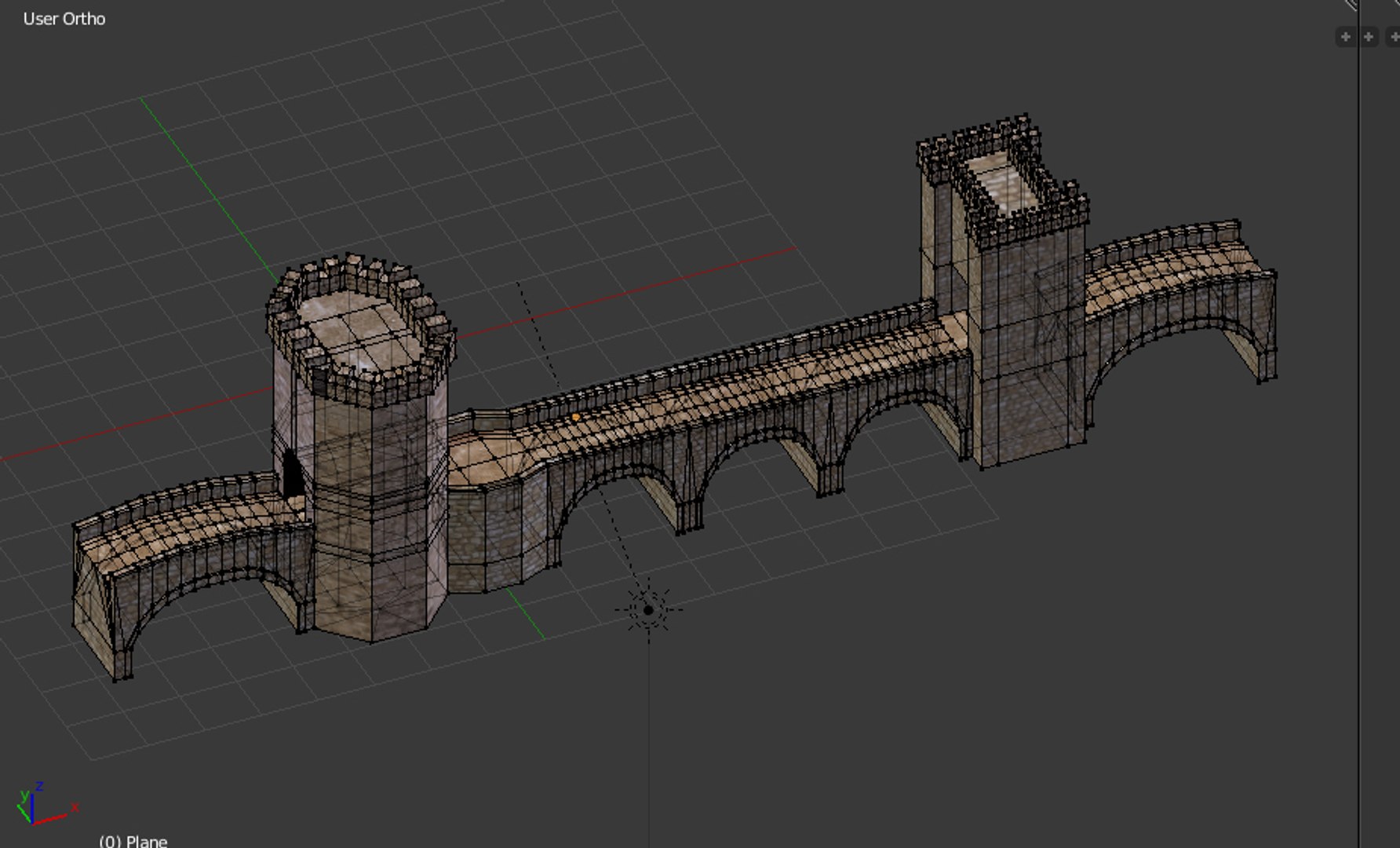 3d Medieval Stone Bridge Model
