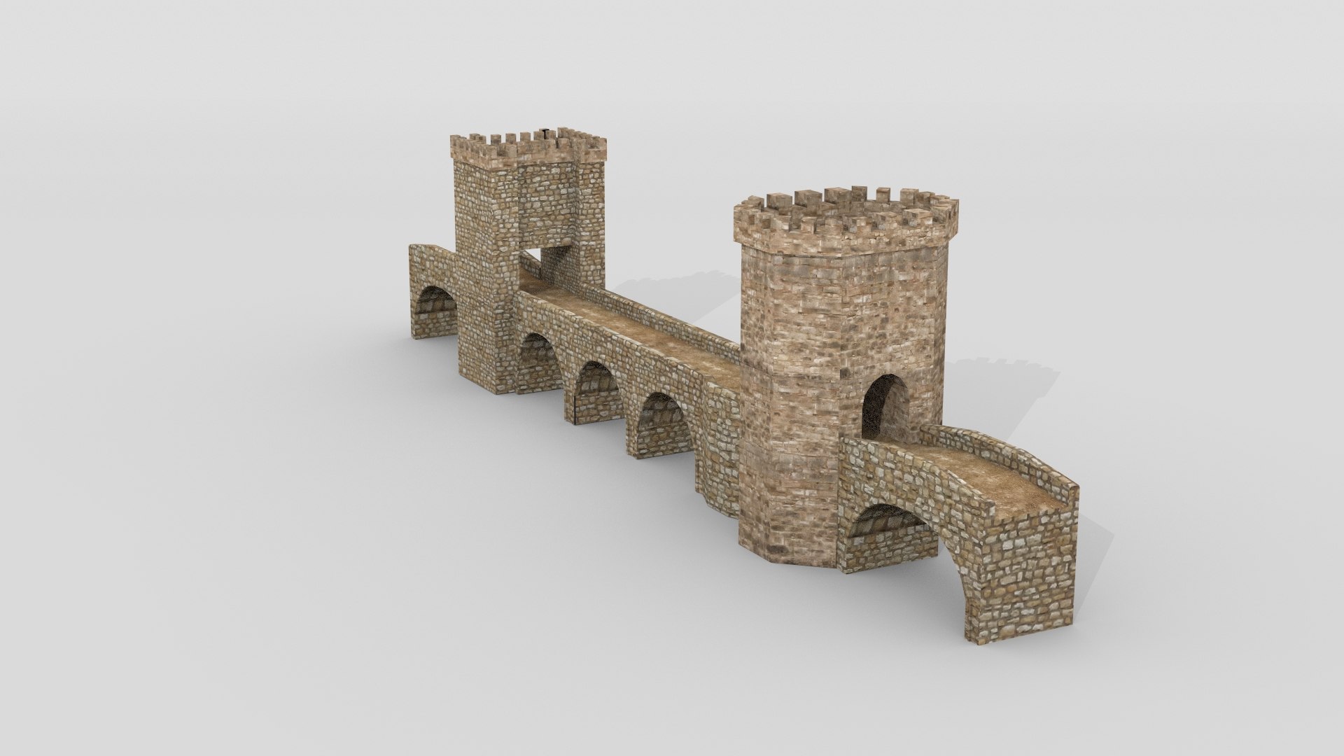 3d Medieval Stone Bridge Model