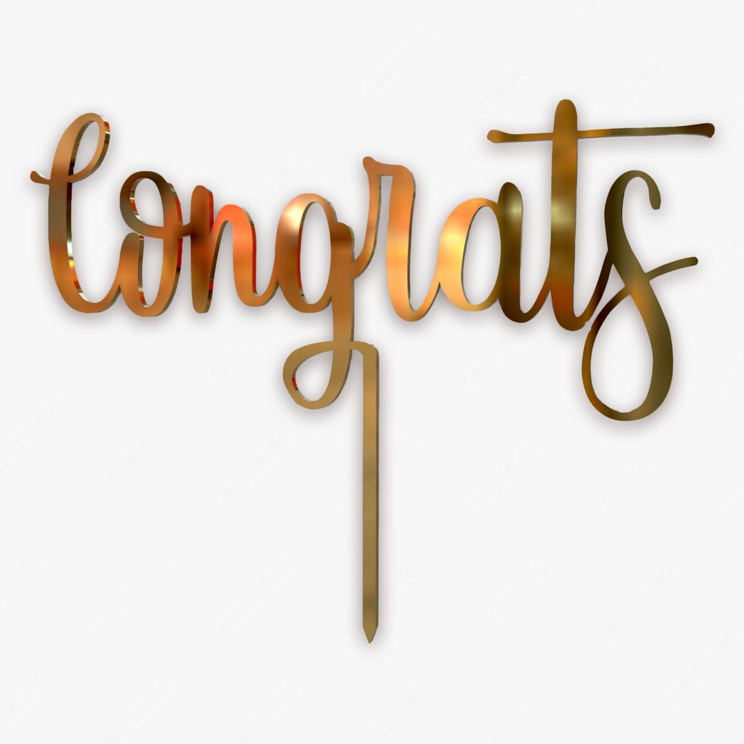 Congrats Cake Topper 3D model - TurboSquid 2022056