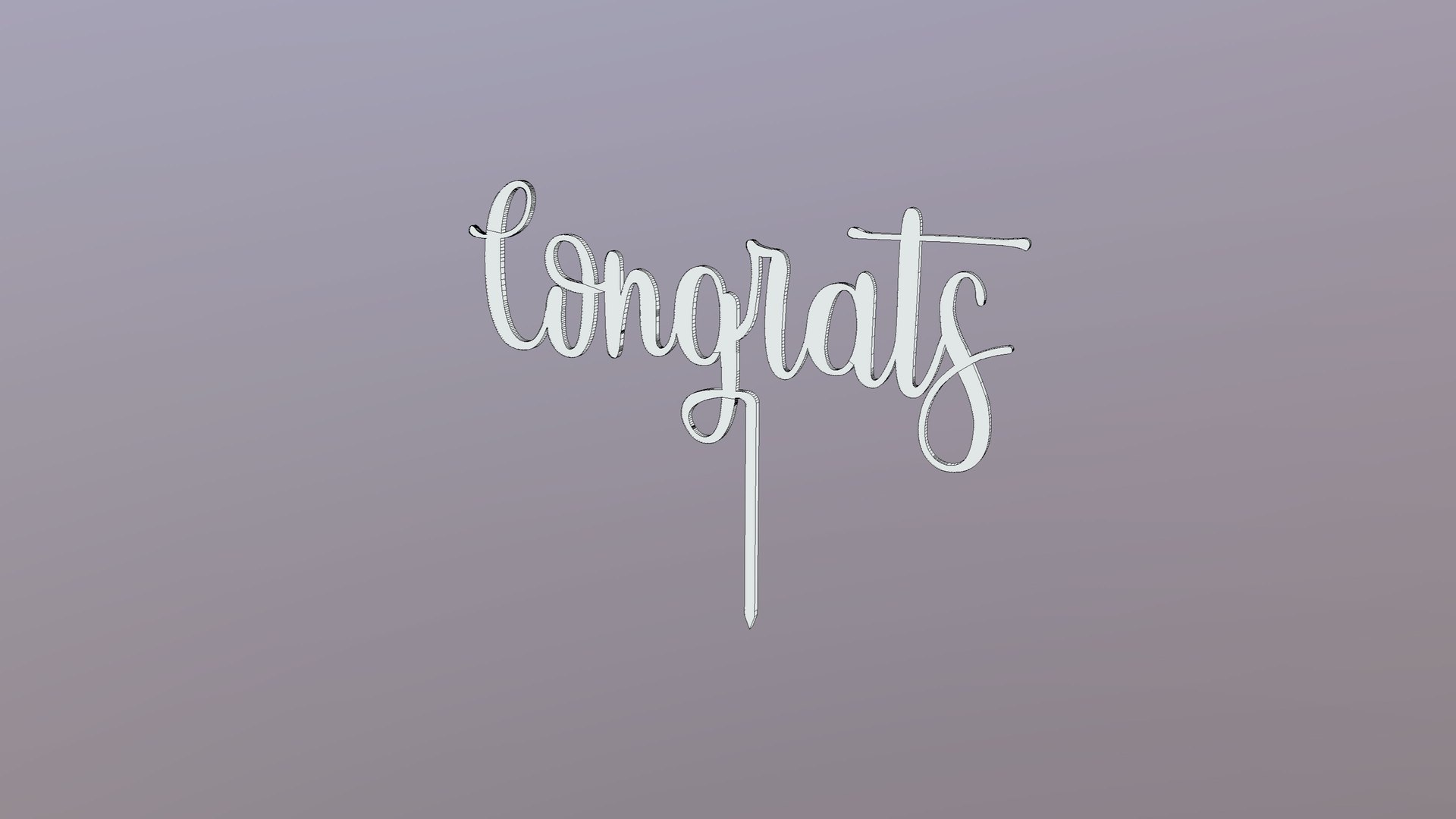 Congrats Cake Topper 3D Model - TurboSquid 2022056