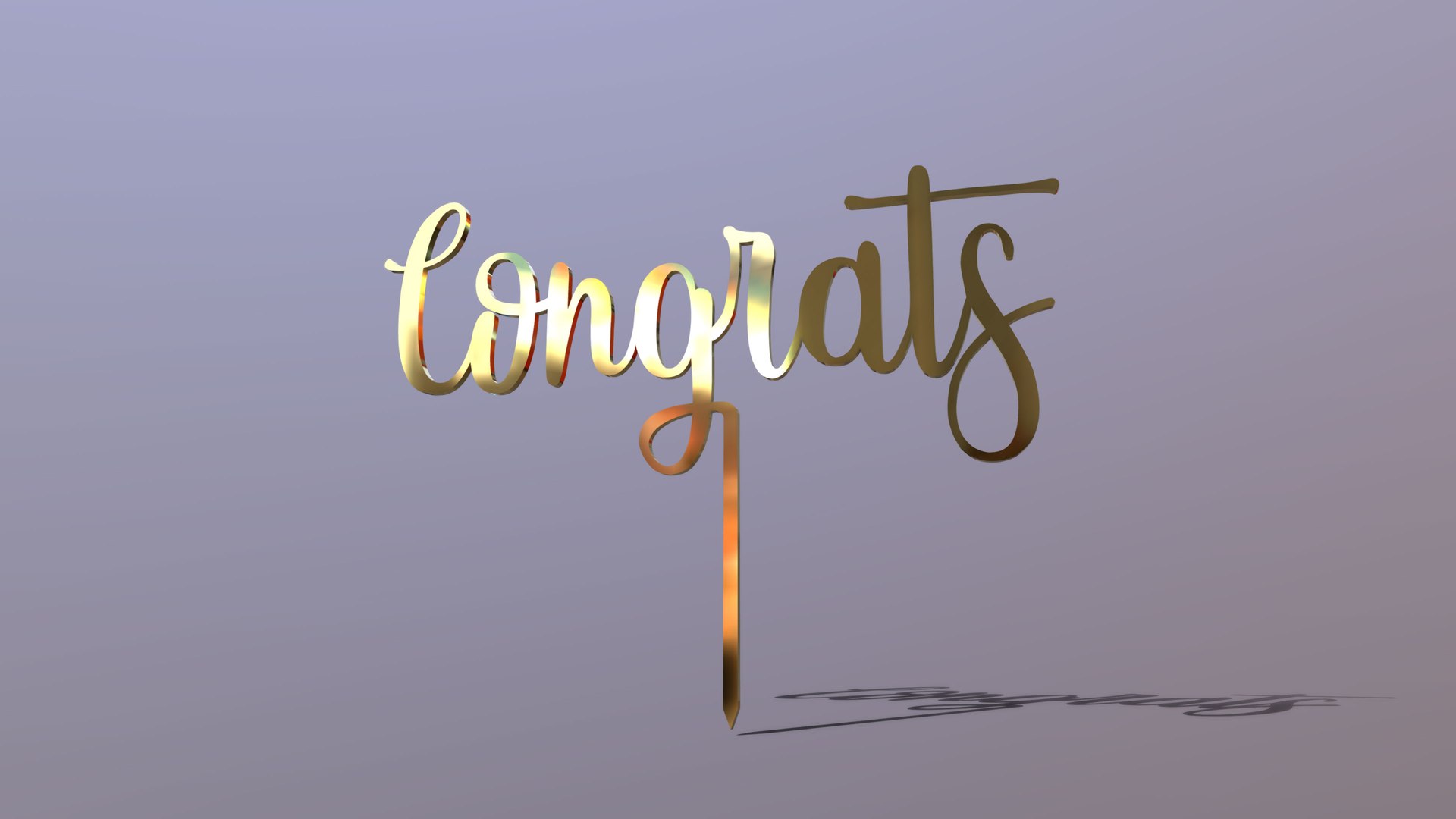 Congrats Cake Topper 3D Model - TurboSquid 2022056
