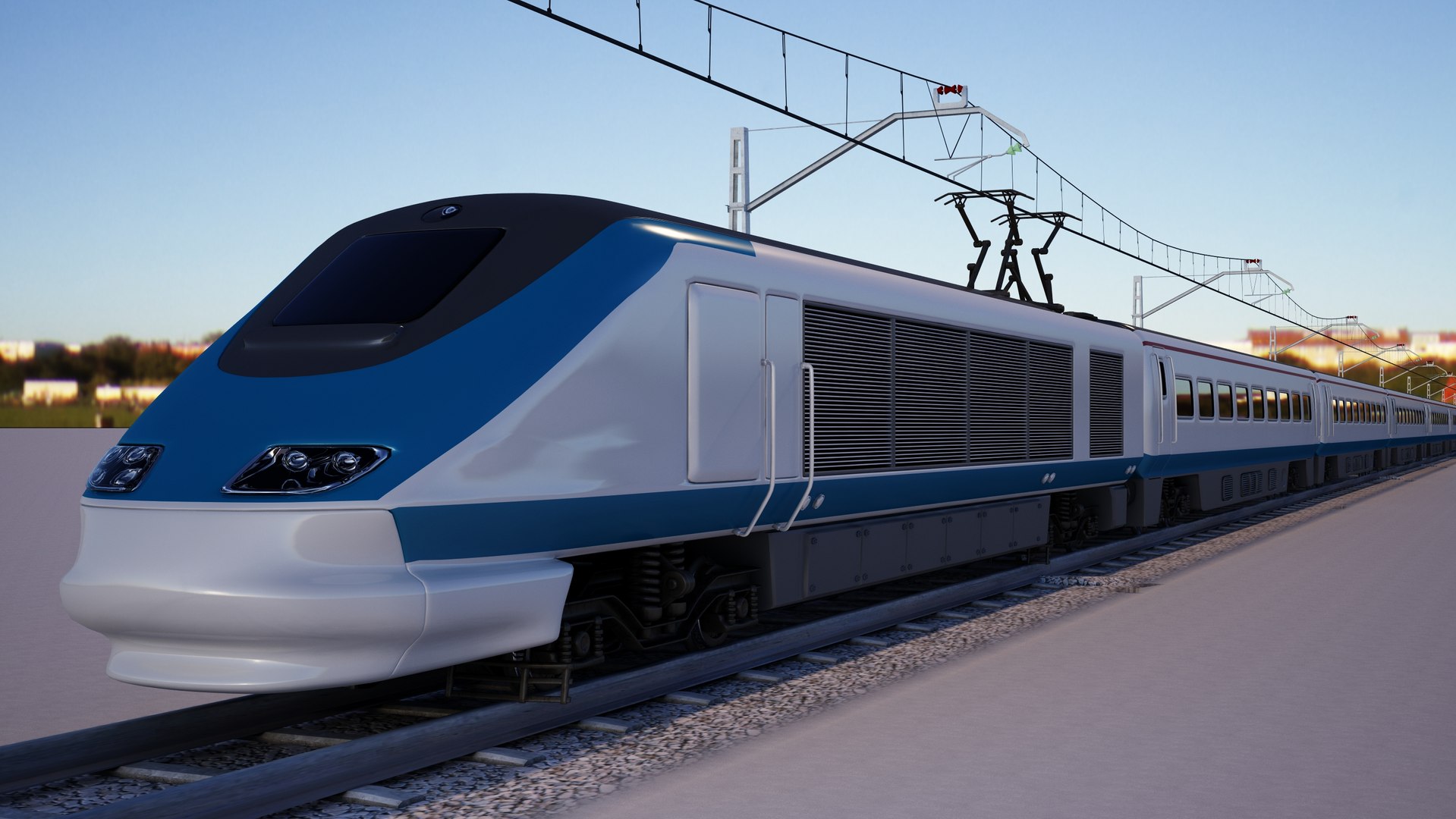 3D Train Railway Track Model - TurboSquid 1605284