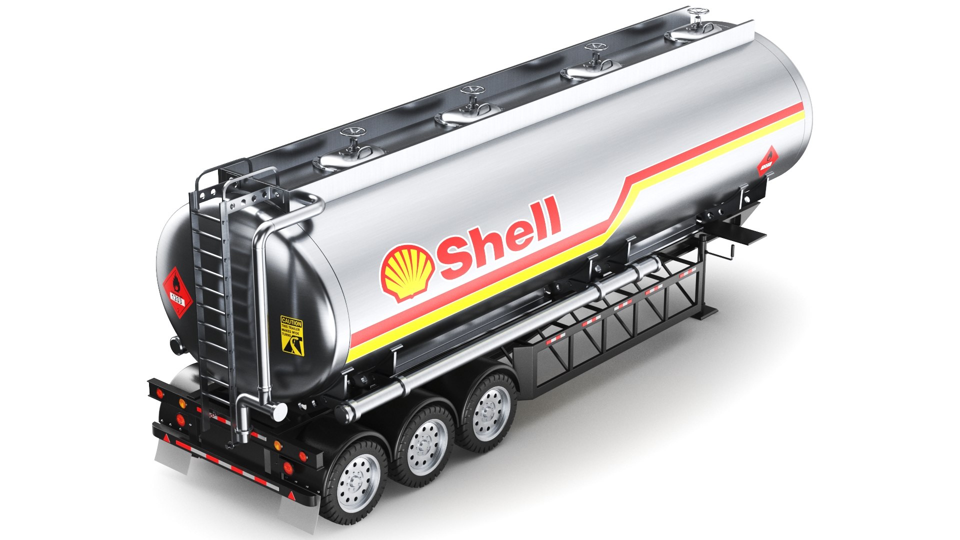 Two Detailed Trailers Container And Tank 3D Model - TurboSquid 2227536