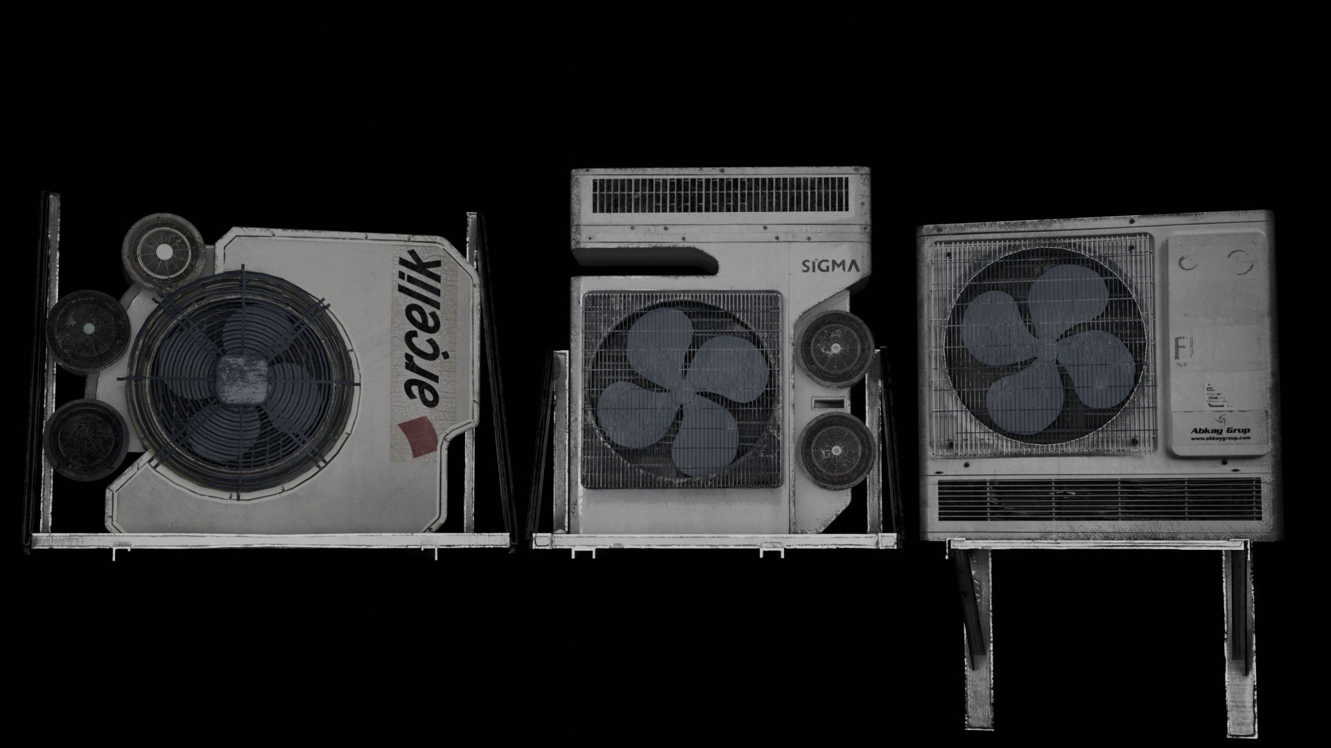 3D 18 Cyberpunk Air Conditioner Model - TurboSquid 2301973