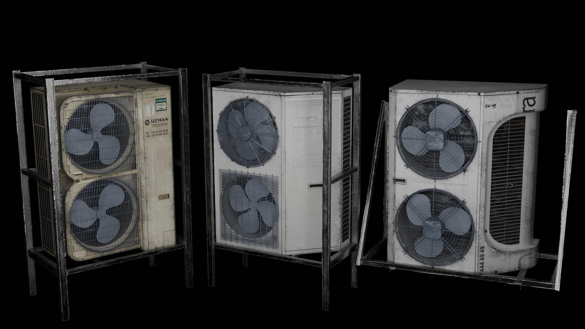 3D 18 Cyberpunk Air Conditioner Model - TurboSquid 2301973