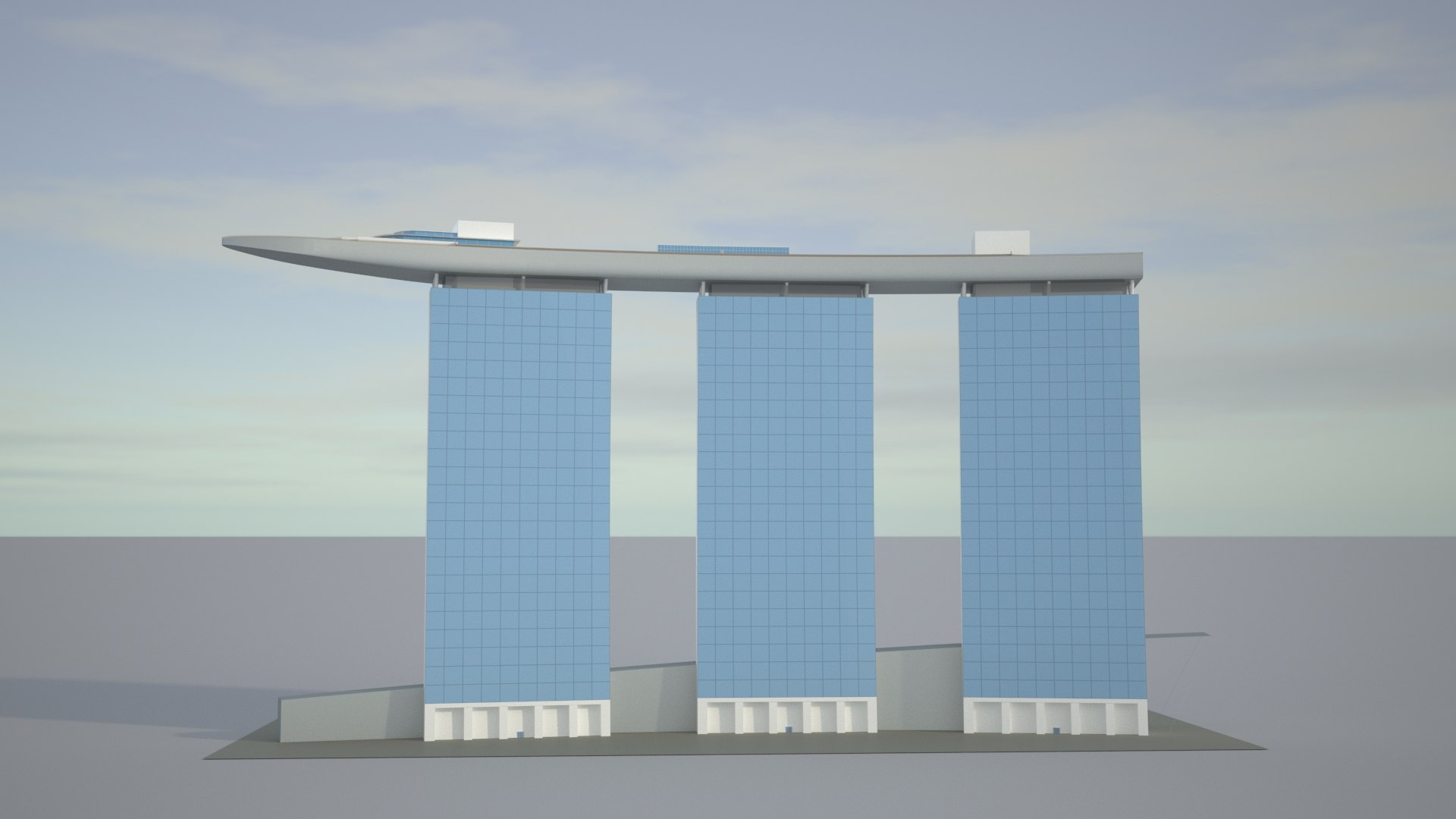 Realistic Marina Bay Sands 3D Model - TurboSquid 1266552
