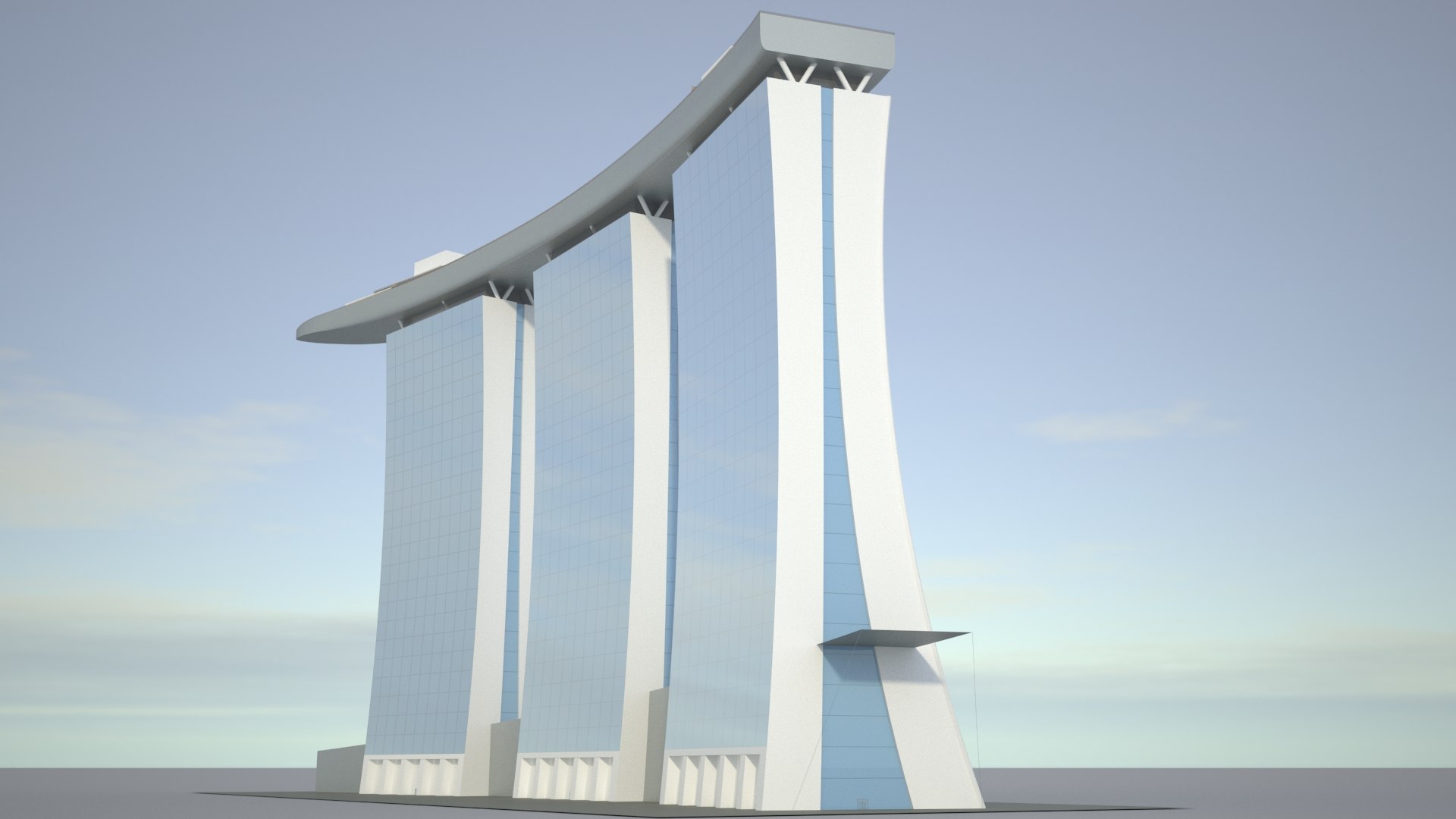 Realistic Marina Bay Sands 3D Model - TurboSquid 1266552