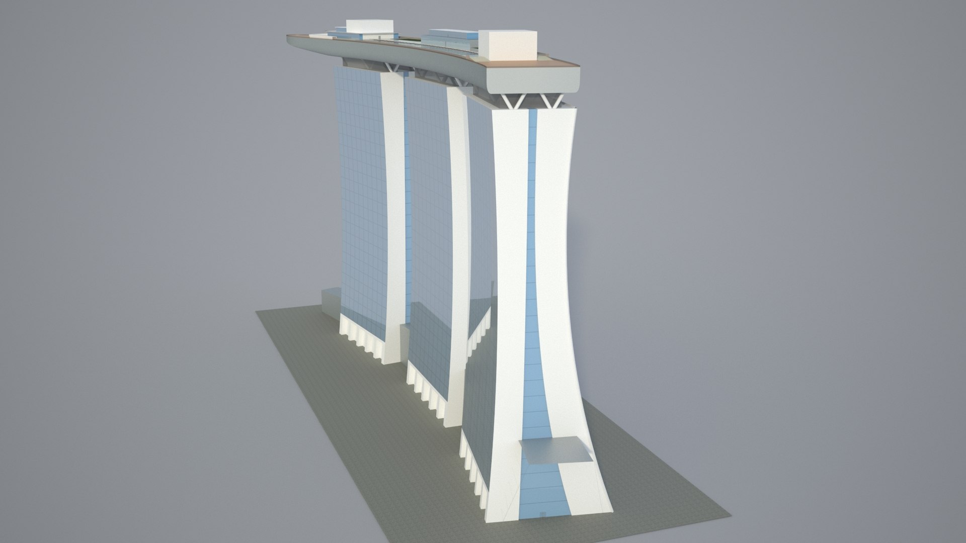 Realistic Marina Bay Sands 3D Model - TurboSquid 1266552