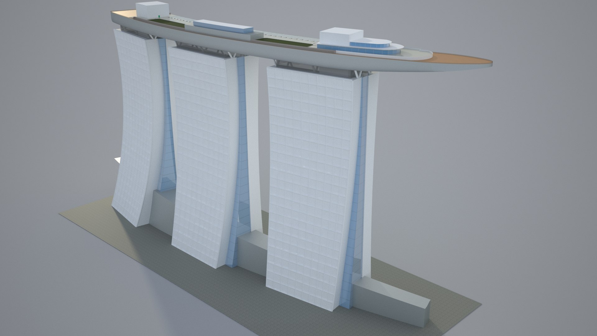 Realistic Marina Bay Sands 3D Model - TurboSquid 1266552
