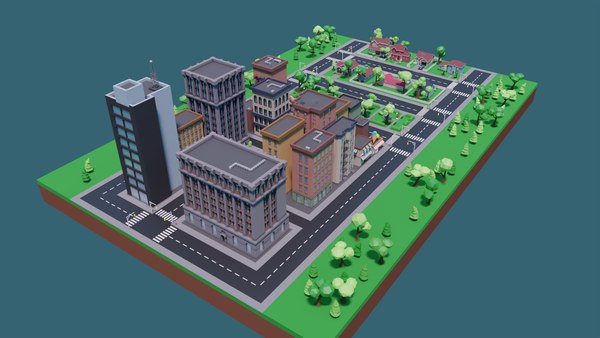 Polygon city 3D model - TurboSquid 1757062