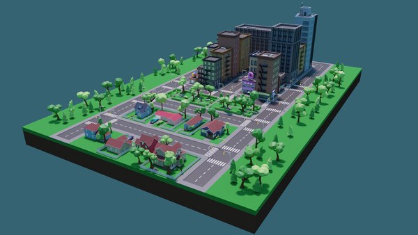Polygon city 3D model - TurboSquid 1757062