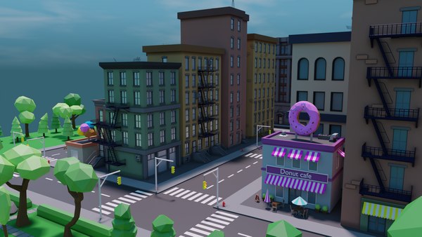 Polygon city 3D model - TurboSquid 1757062