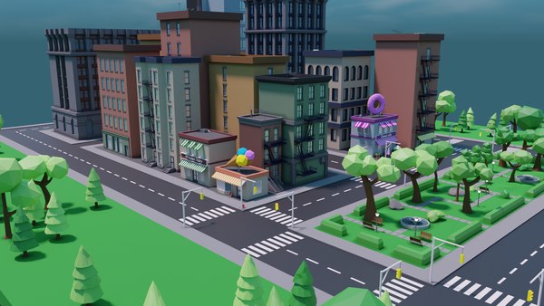 Polygon city 3D model - TurboSquid 1757062