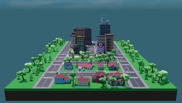 Polygon city 3D model - TurboSquid 1757062