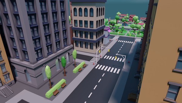 Polygon city 3D model - TurboSquid 1757062