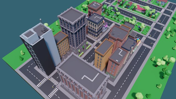 Polygon city 3D model - TurboSquid 1757062