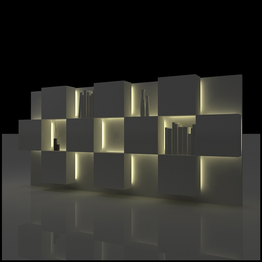 Wall Unit Design Interior 3d 3ds