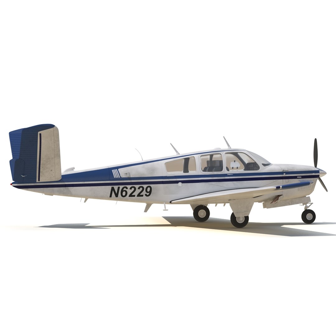 aircraft beechcraft bonanza 3d model