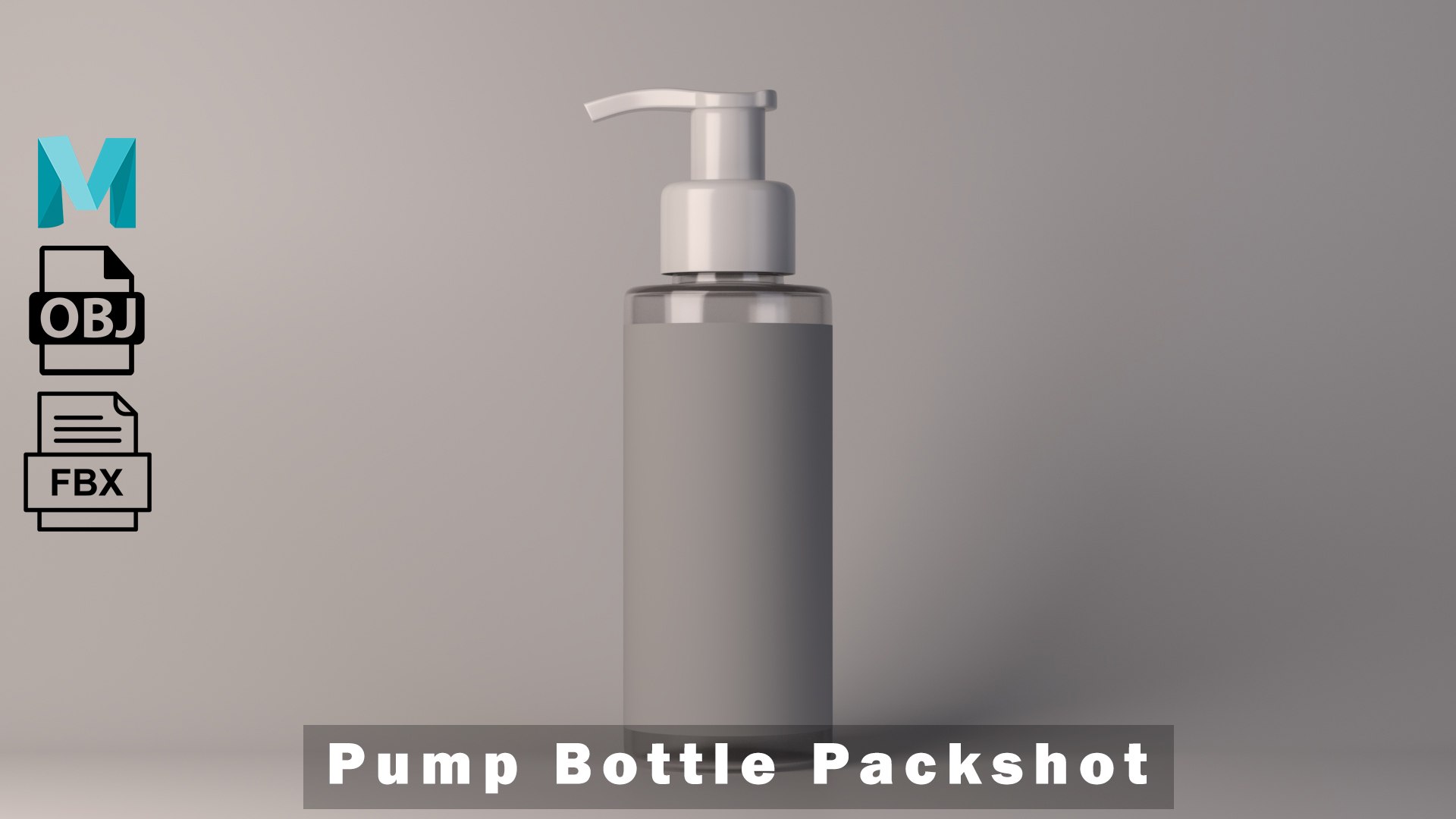 3D Pump Bottle Packshot Model - TurboSquid 1895288