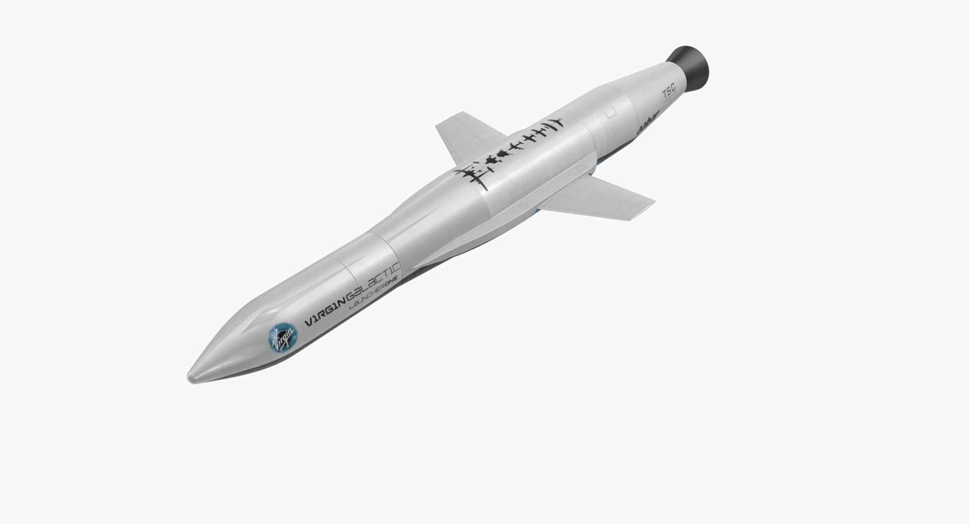 3D Virgin Galactic Rocket Satellite - TurboSquid 1261720