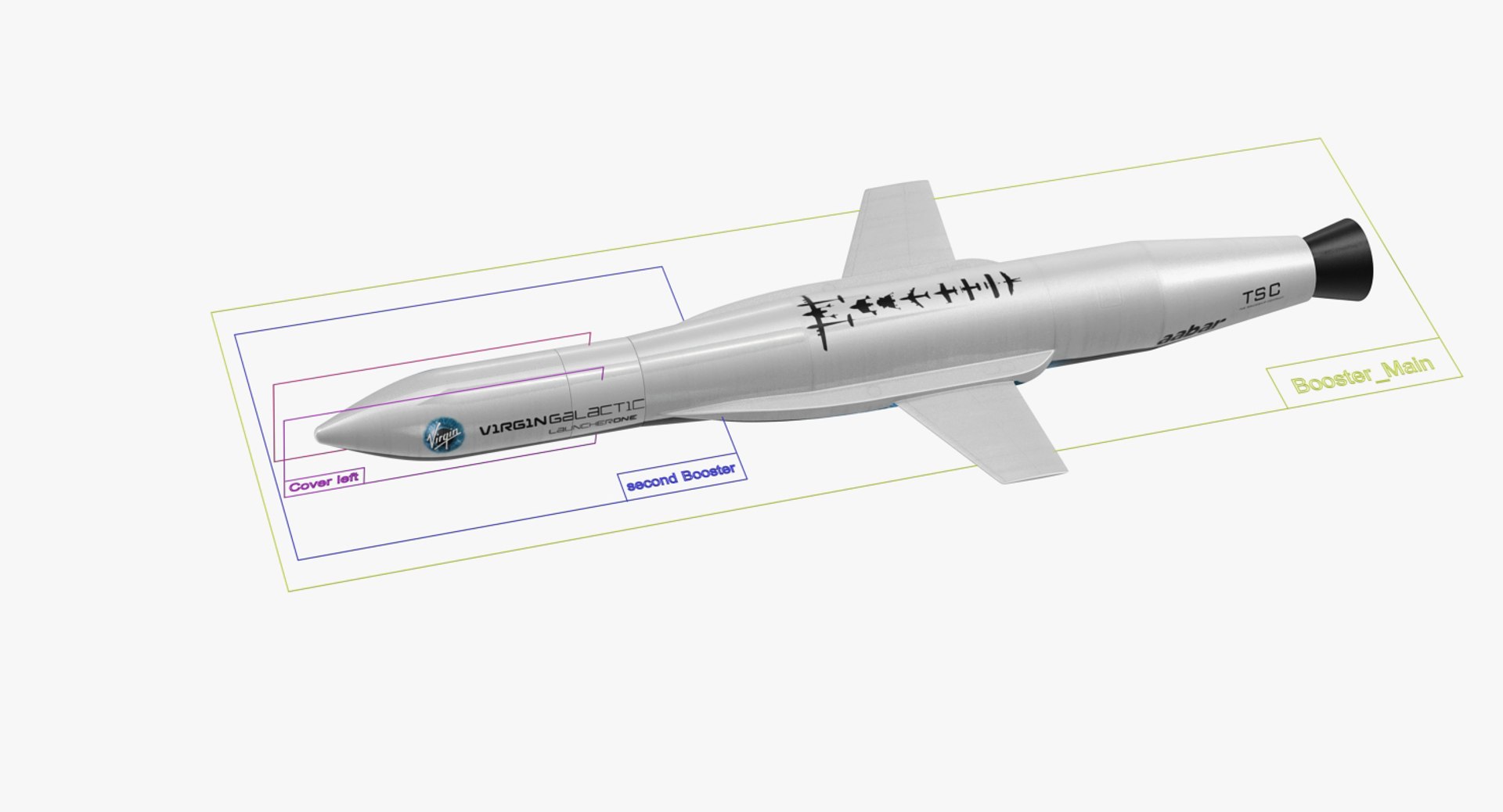 3D Virgin Galactic Rocket Satellite - TurboSquid 1261720