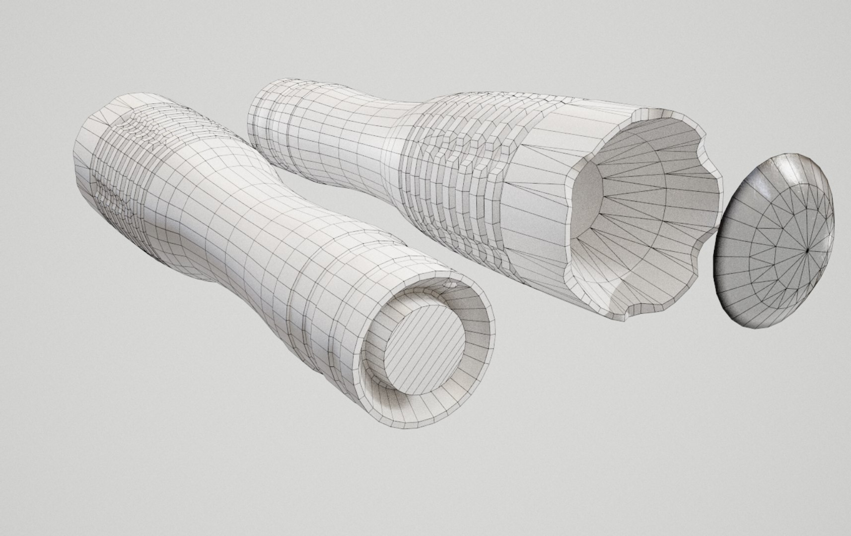 Tactical Flashlight Gameready PBR Lowpoly And Bonus Skins Low-poly 3D ...