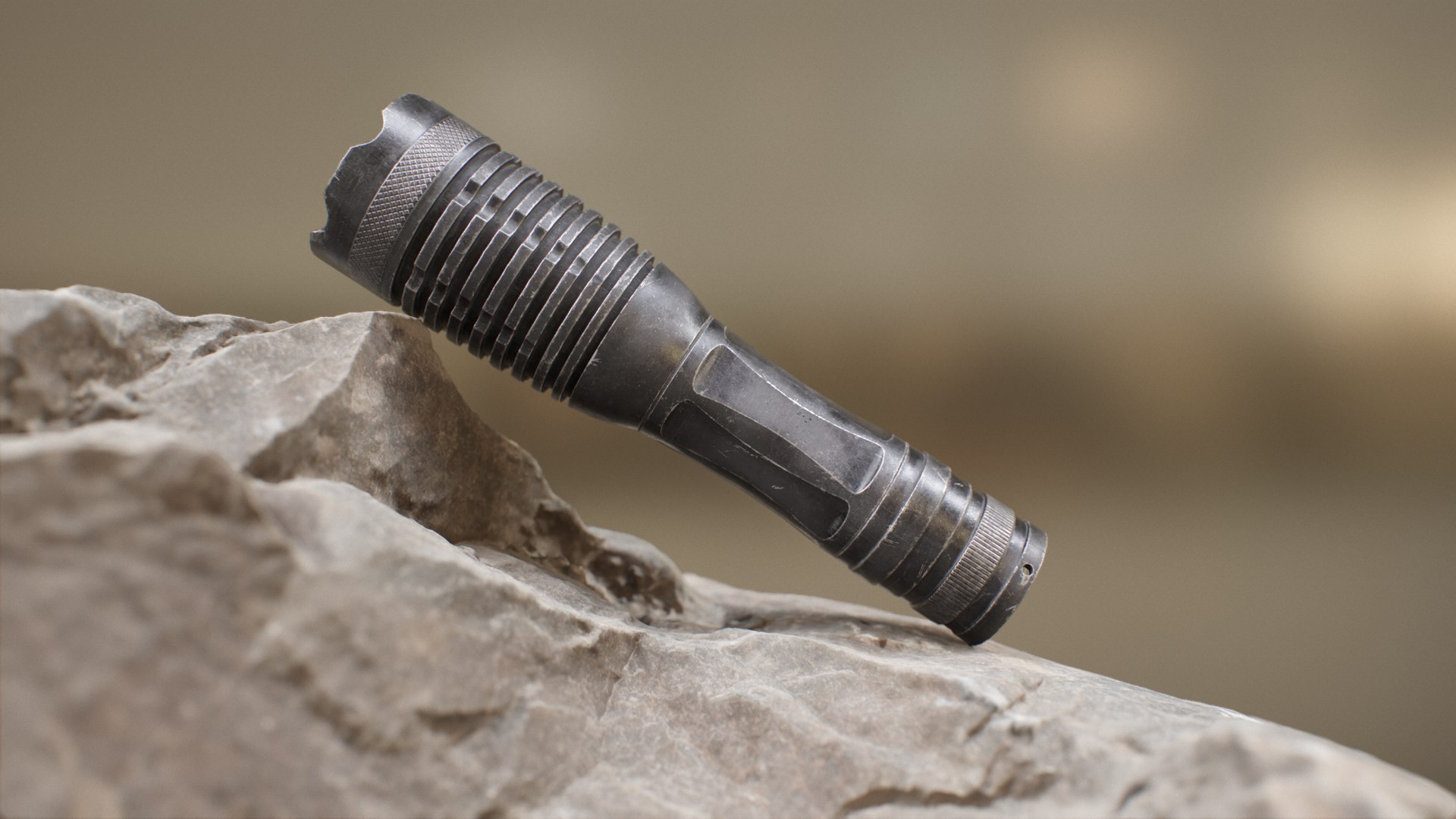 Tactical Flashlight Gameready PBR Lowpoly And Bonus Skins Low-poly 3D ...