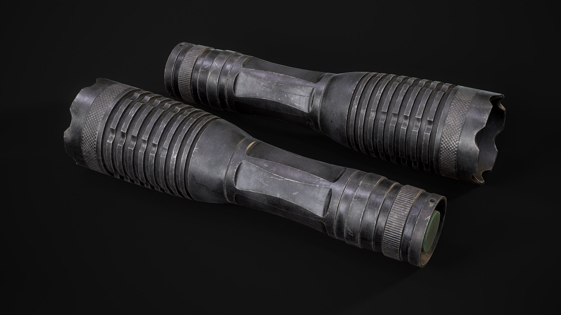 Tactical Flashlight Gameready PBR Lowpoly And Bonus Skins Low-poly 3D ...