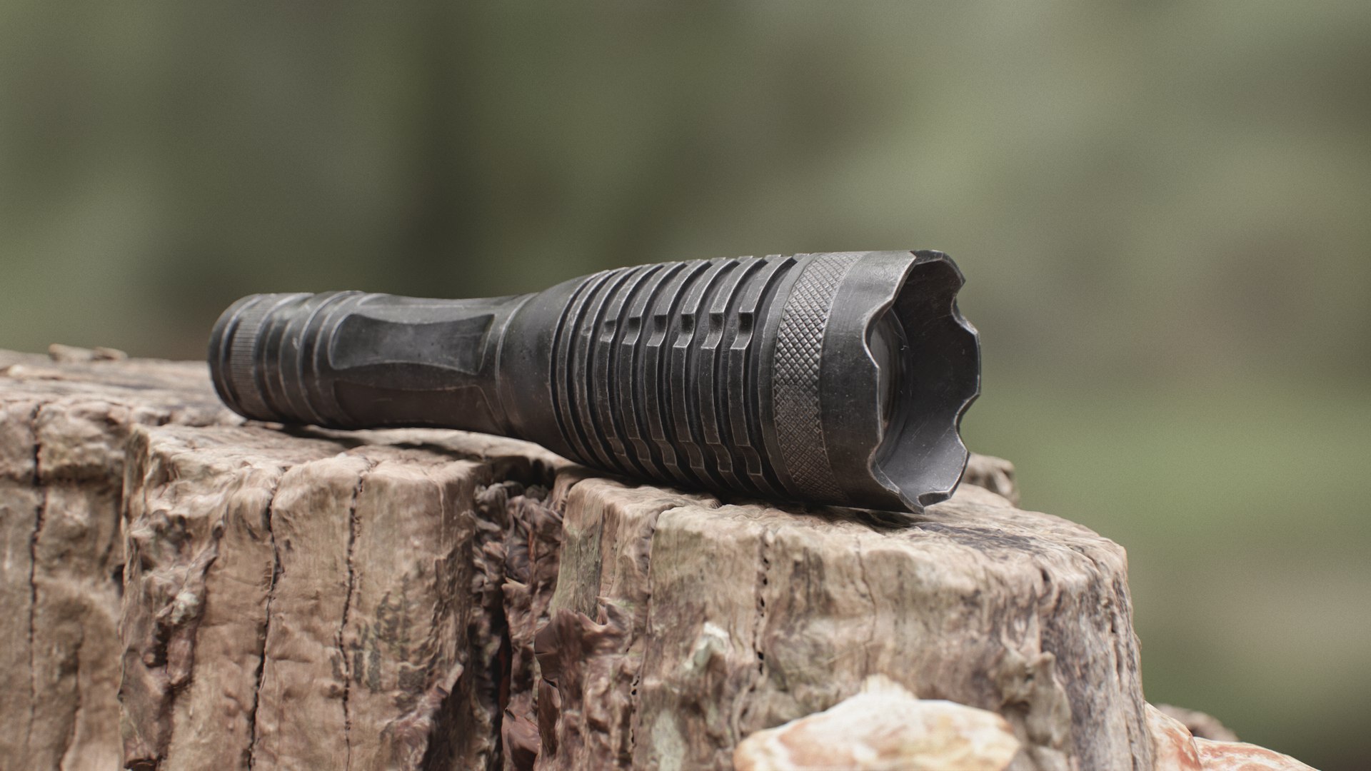 Tactical Flashlight Gameready PBR Lowpoly And Bonus Skins Low-poly 3D ...