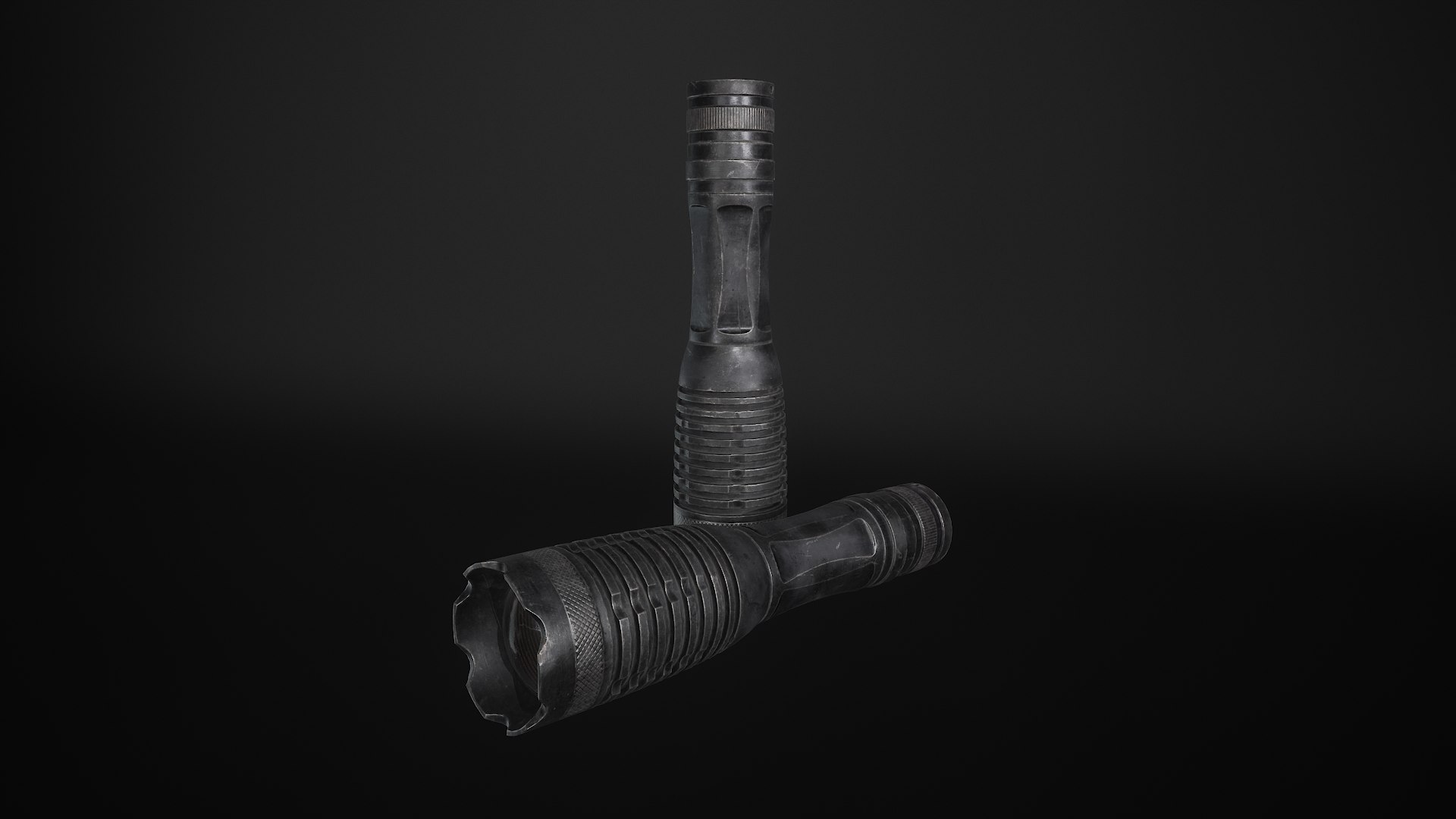 Tactical Flashlight Gameready PBR Lowpoly And Bonus Skins Low-poly 3D ...