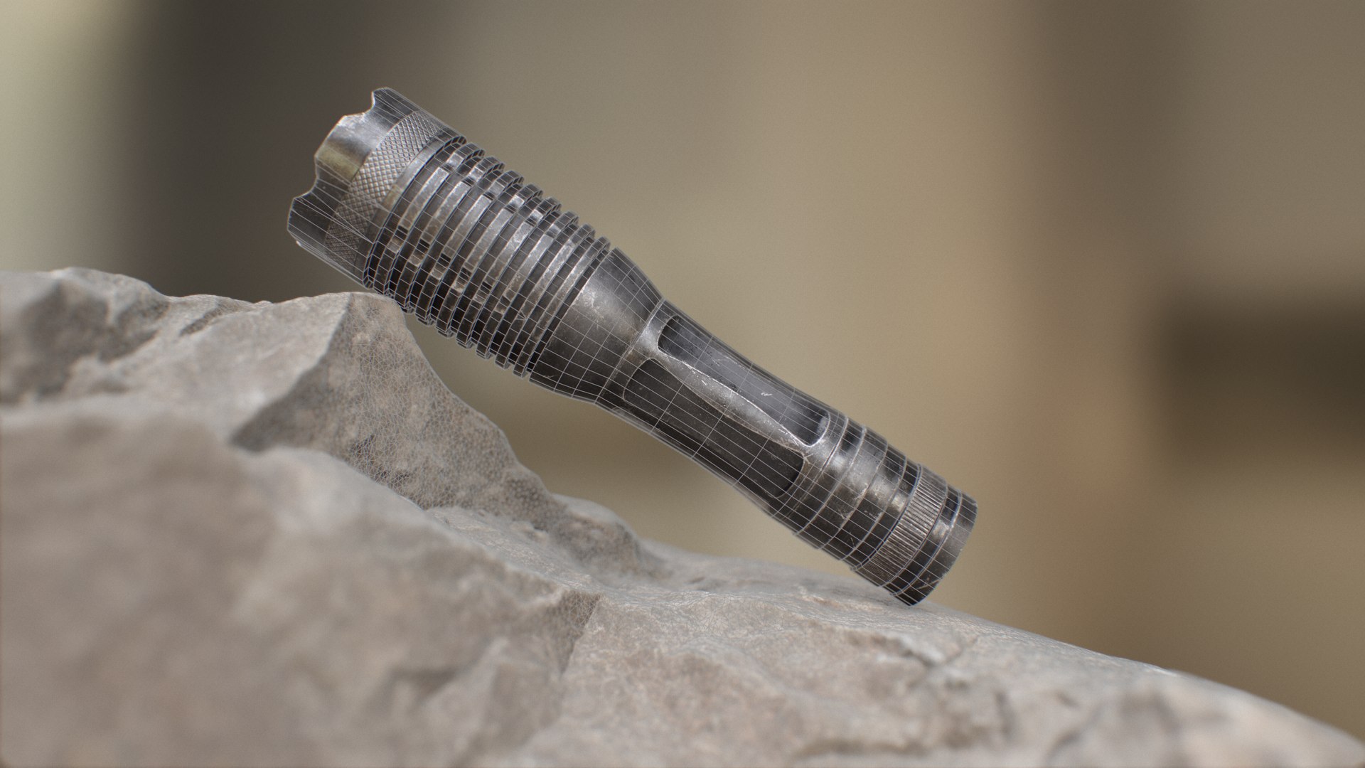 Tactical Flashlight Gameready PBR Lowpoly And Bonus Skins Low-poly 3D ...