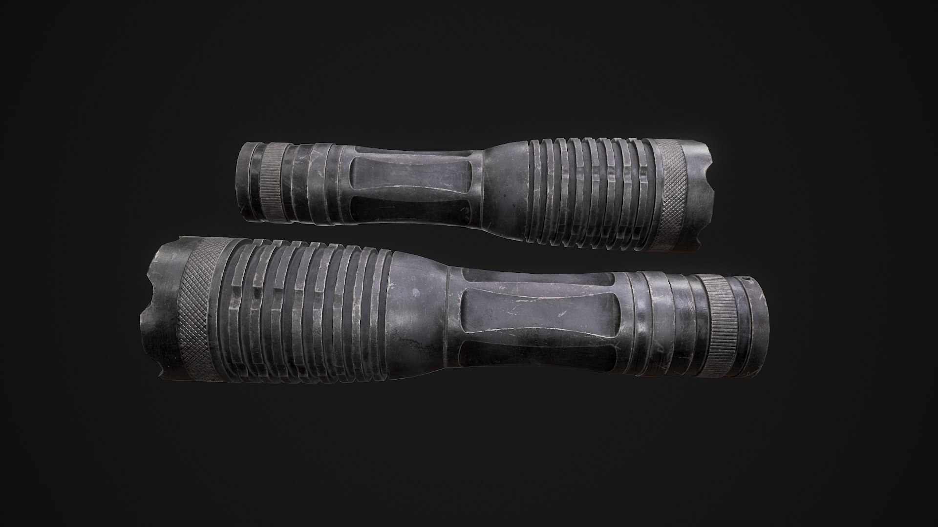 Tactical Flashlight Gameready PBR Lowpoly And Bonus Skins Low-poly 3D ...