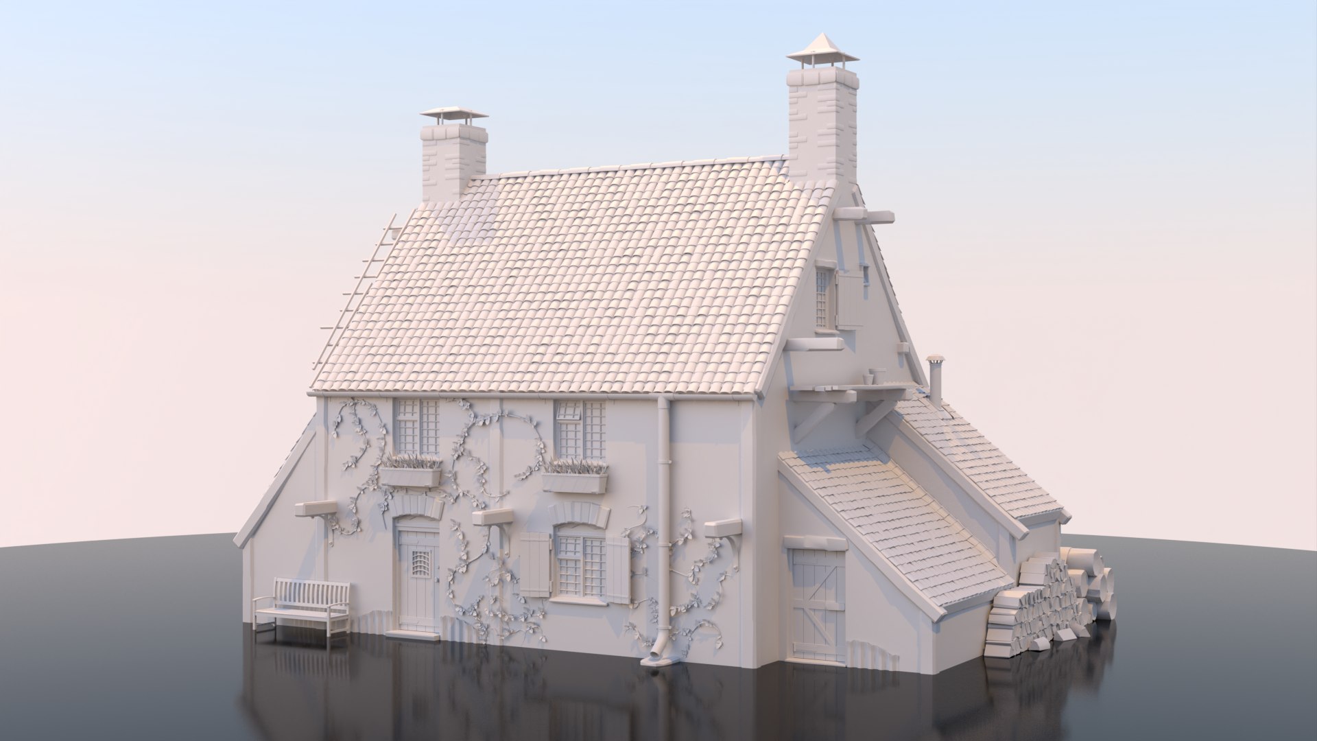 Cottage Model - TurboSquid 1976705