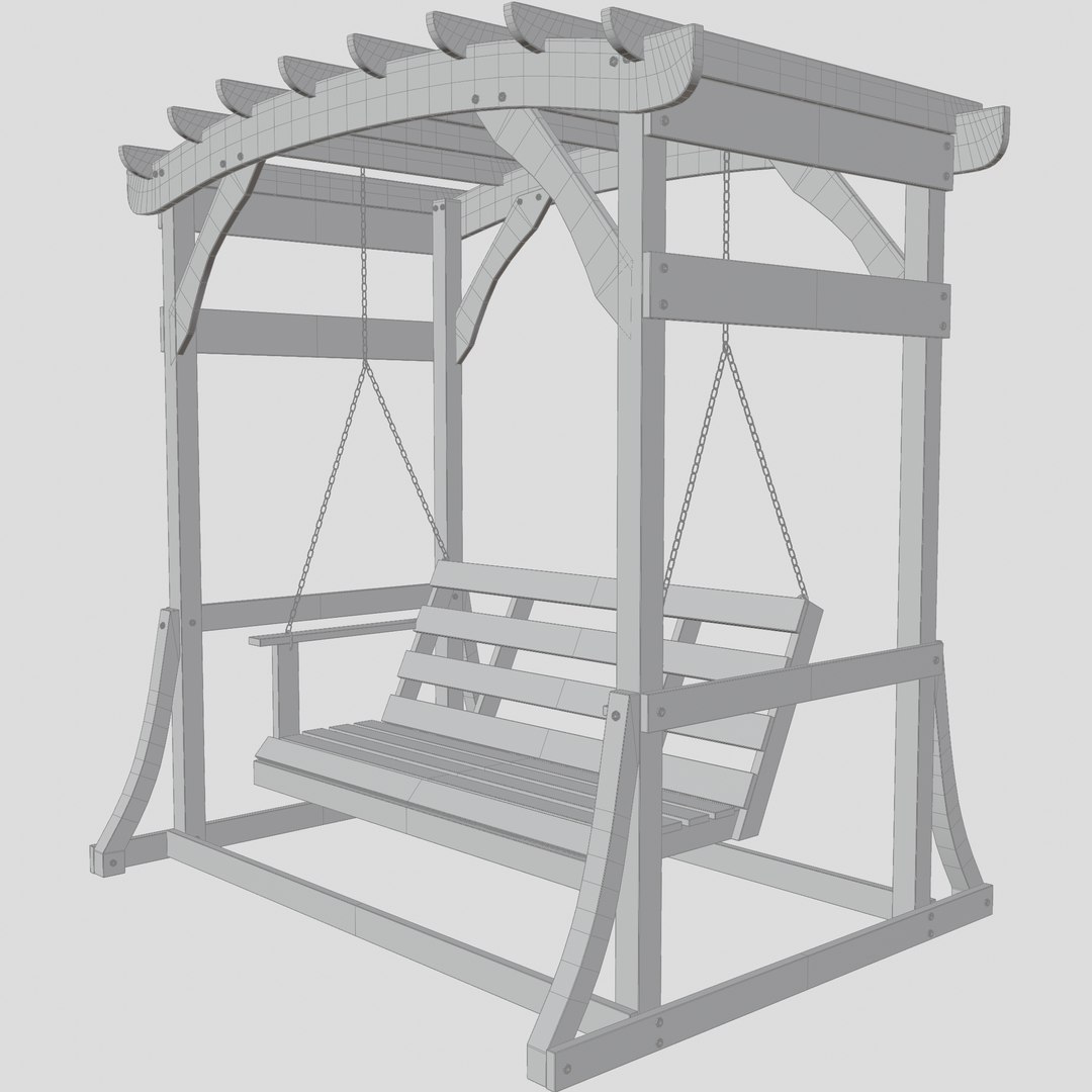 3D Arbor With Swing - TurboSquid 1888801