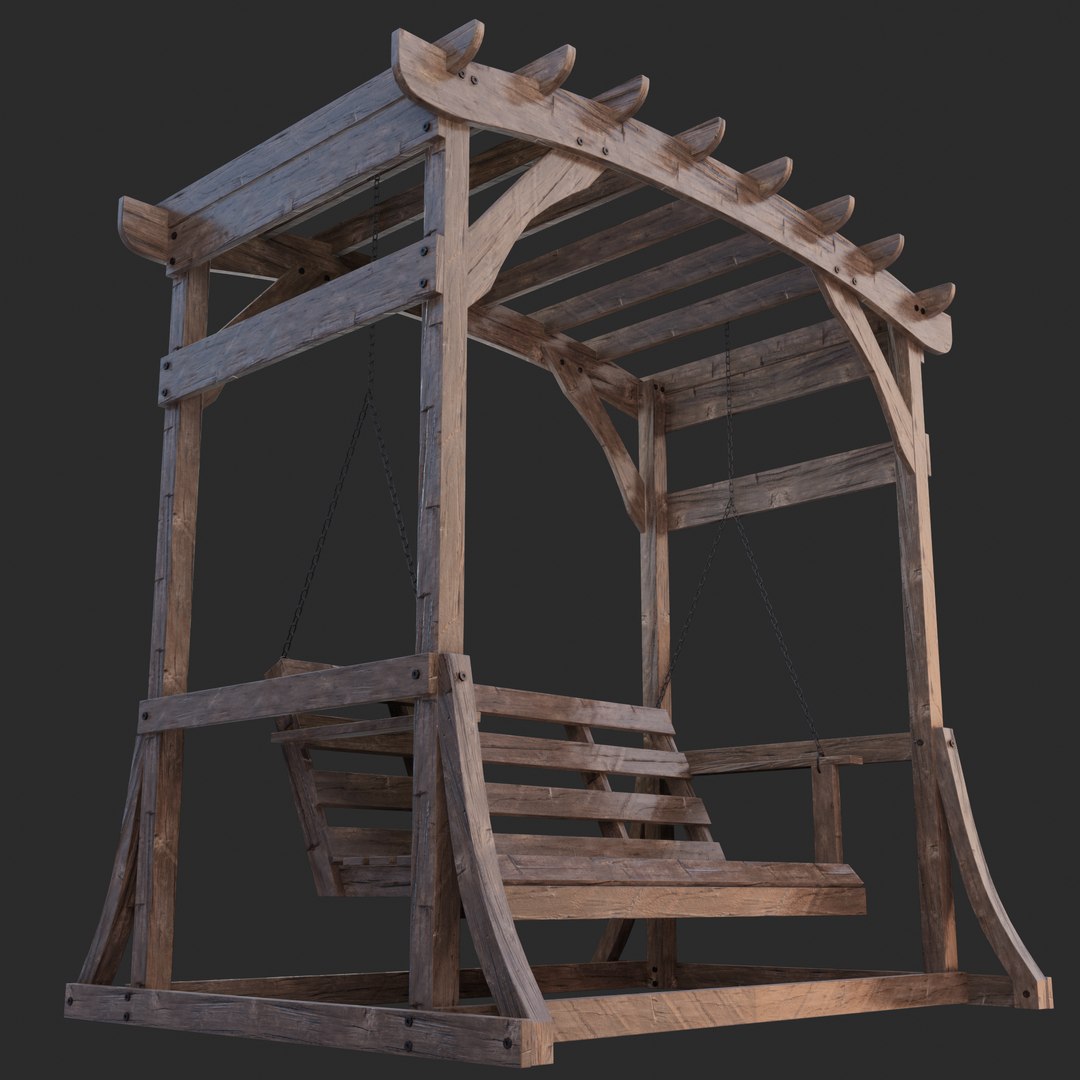 3D Arbor With Swing - TurboSquid 1888801