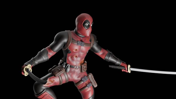 Deadpool Low Poly Modelo 3D Realista - Texturizado e Pronto para Jogo ...
