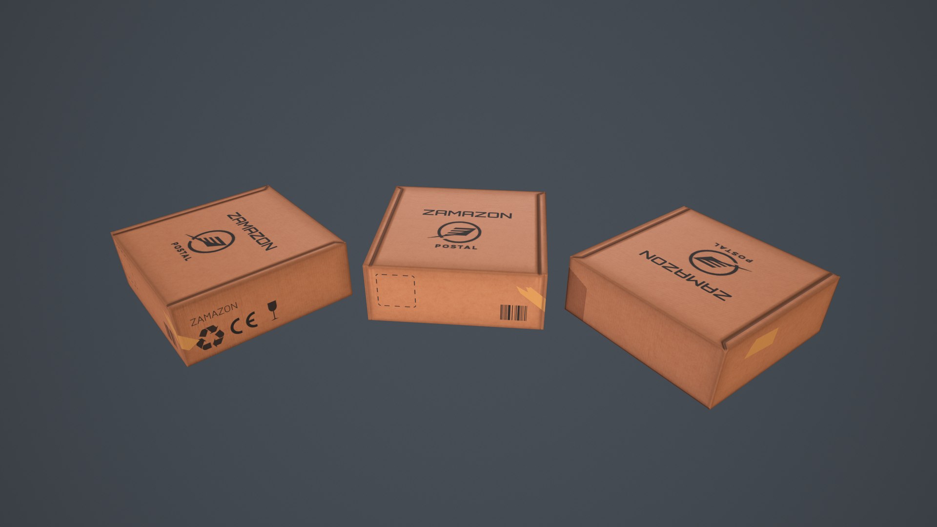 Cardboard Boxes Model - TurboSquid 2192965