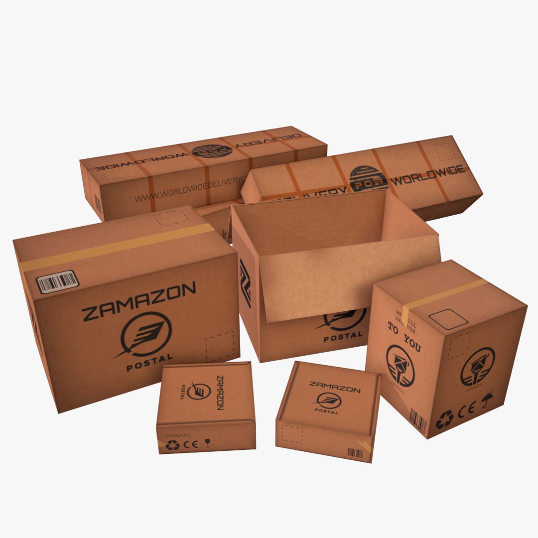 Cardboard Boxes Model - TurboSquid 2192965