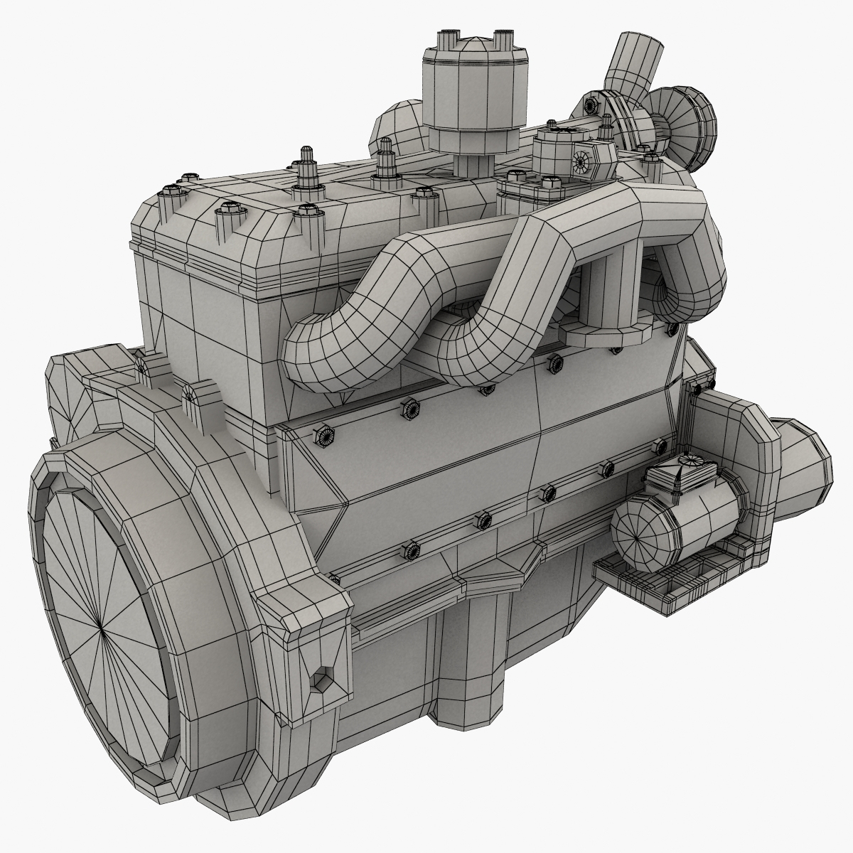 engine modelled 3ds