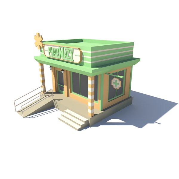 Building pharmacy 3D model - TurboSquid 1366332