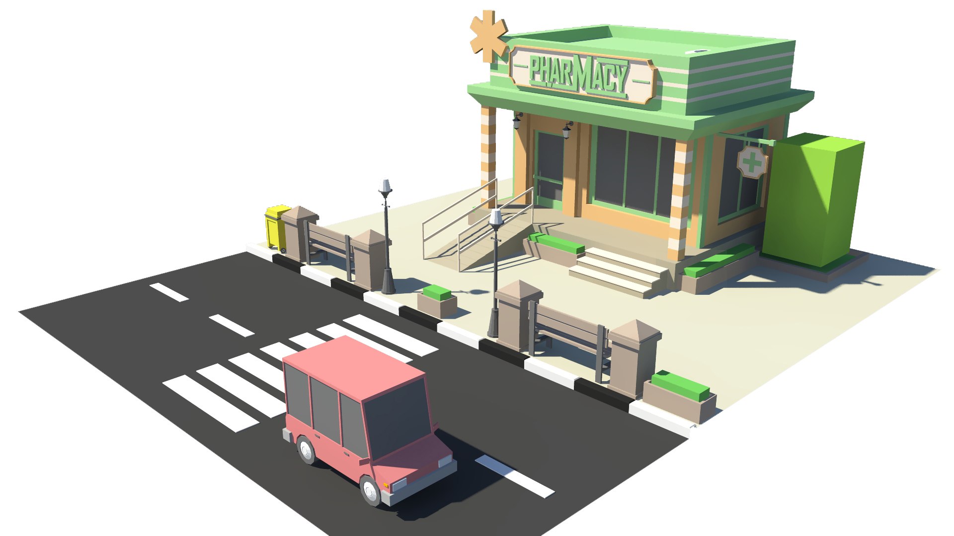 Building Pharmacy 3D Model - TurboSquid 1366332