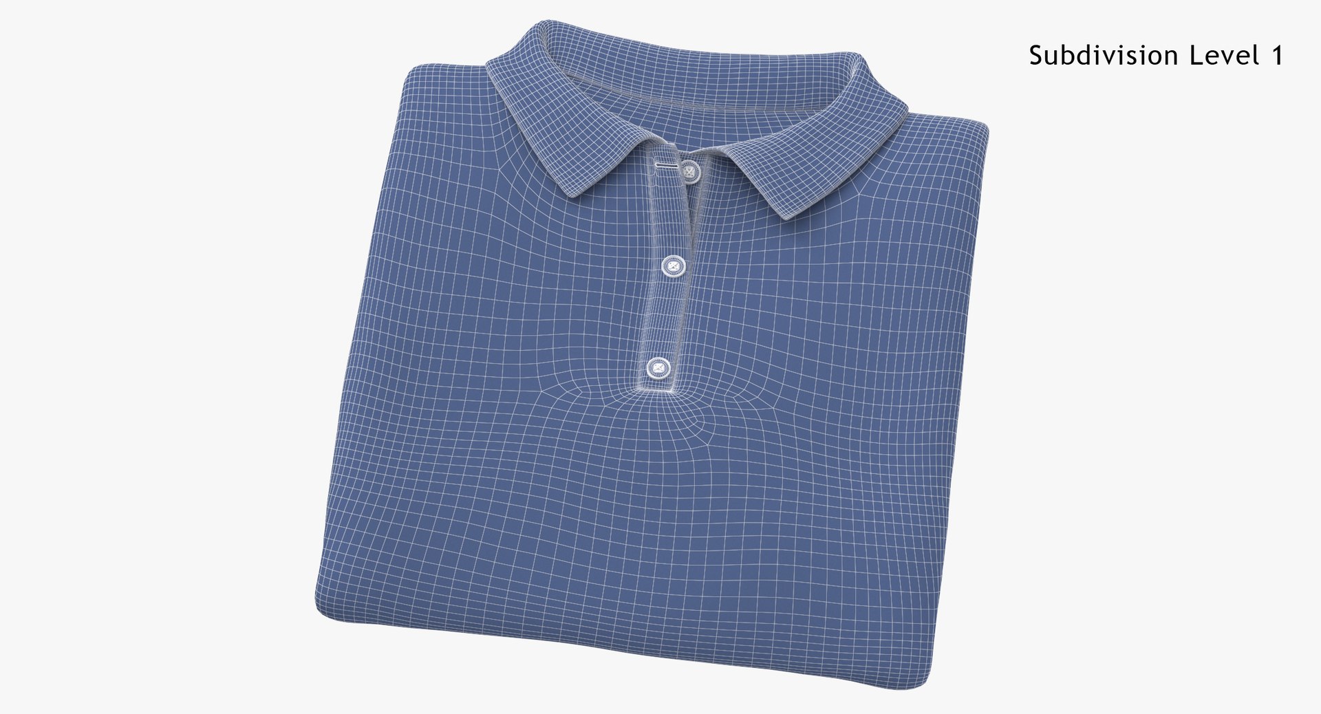 3D Model Polo Shirts Folded Female Type 01 Unbuttoned Blank White And Branded Heather ...